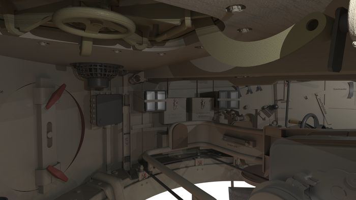 High detail model of Tiger's tank turret with interior | CGTrader