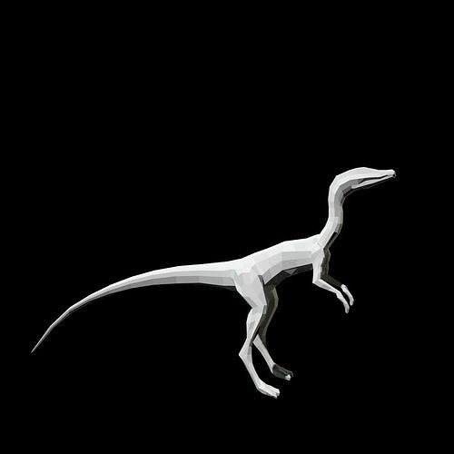 Low-poly Compy dinosaur free VR / AR / low-poly 3D model rigged | CGTrader