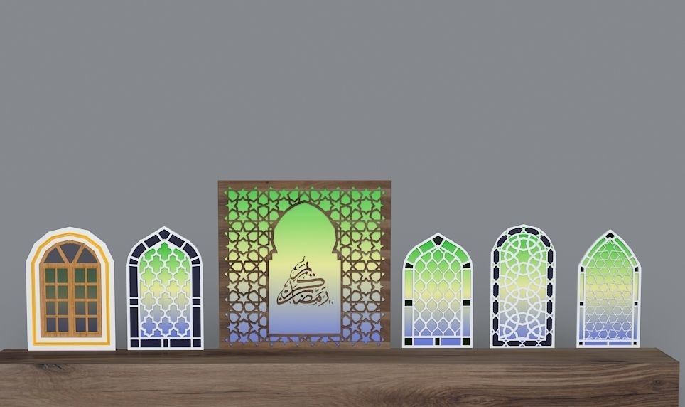 3D model Mosque window with motif Autocad and 3Dmax VR / AR / low-poly ...