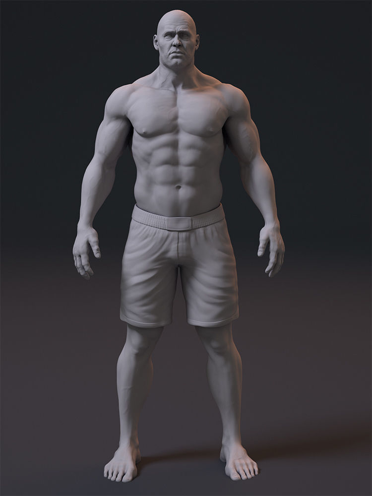 MMA Fighter and bodybuilder 3D model | CGTrader