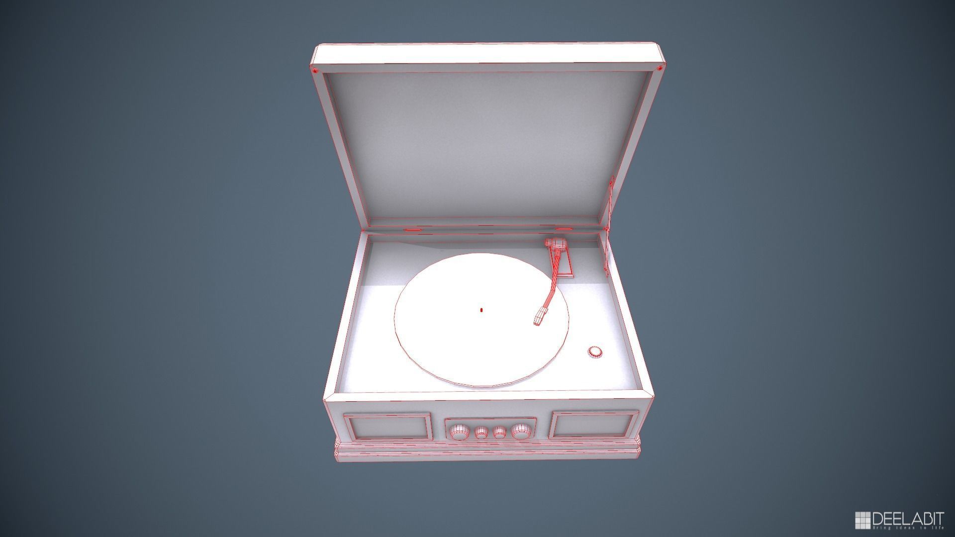 3D model Retro record player VR / AR / low-poly | CGTrader