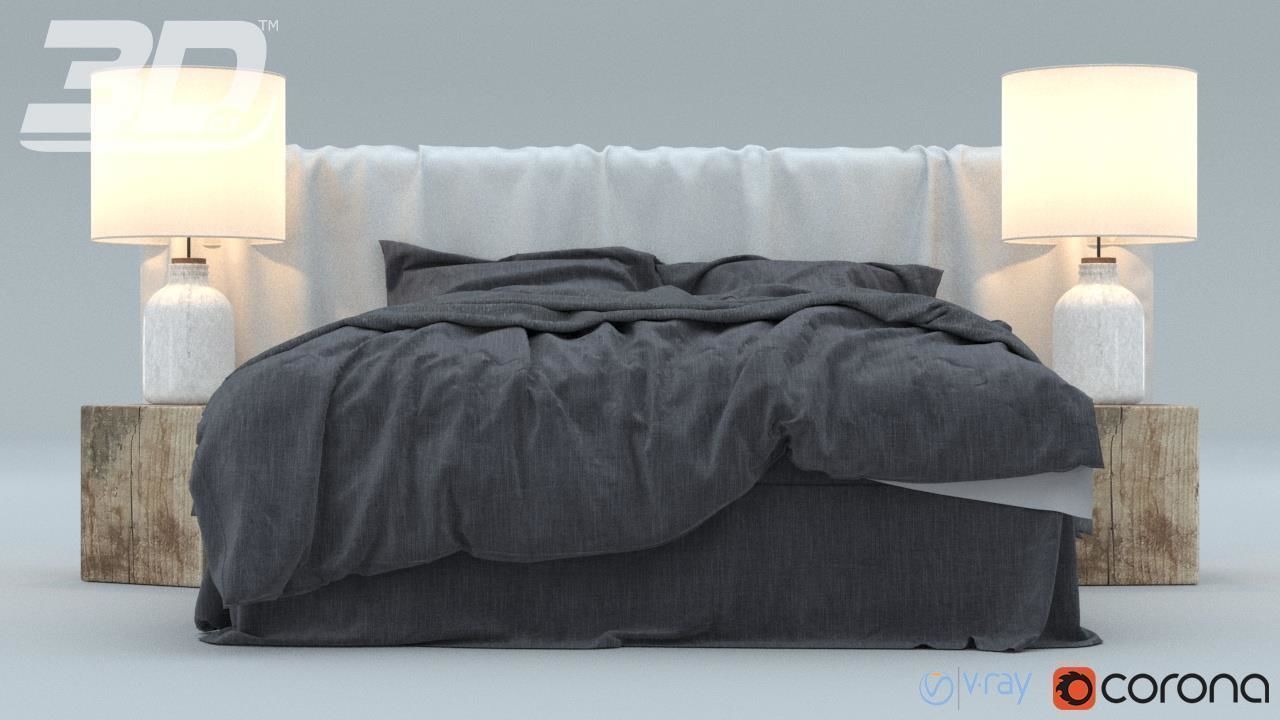 Roux Bed 3D model | CGTrader