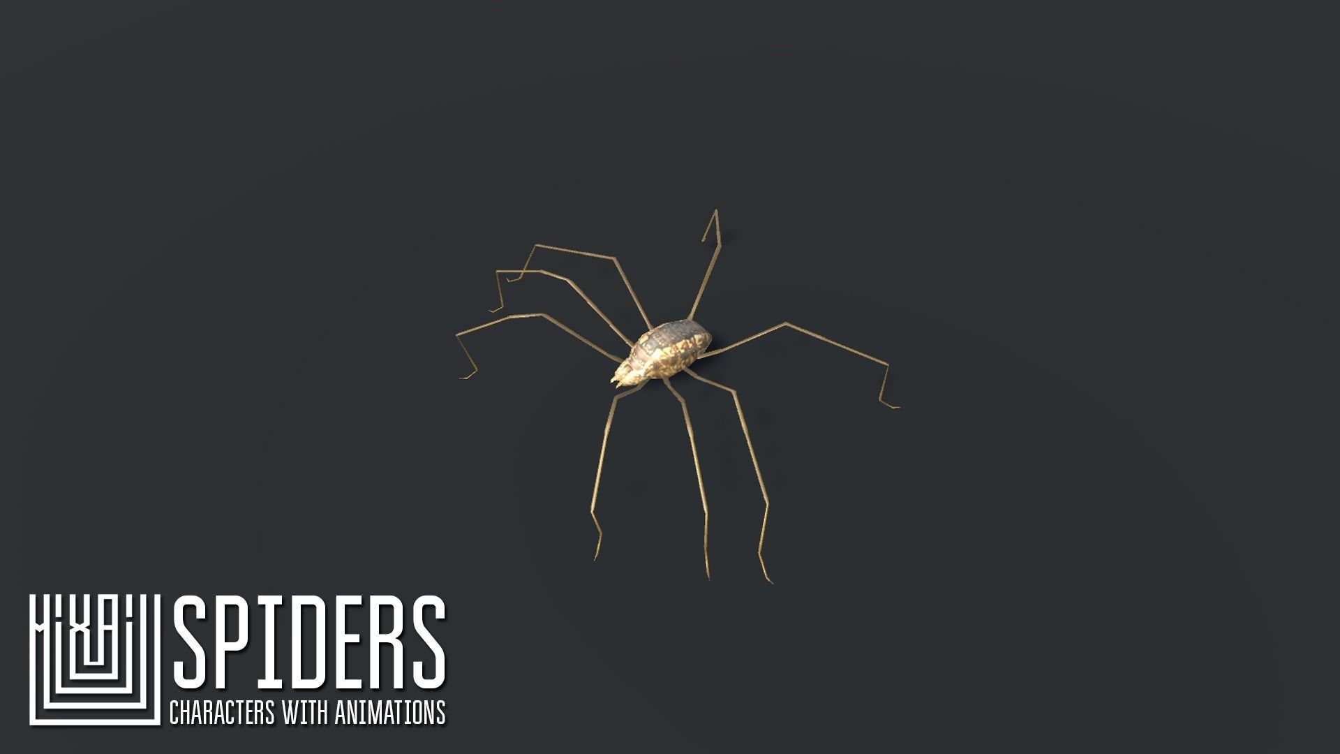 3D model Spiders - characters with animations VR / AR / low-poly rigged ...