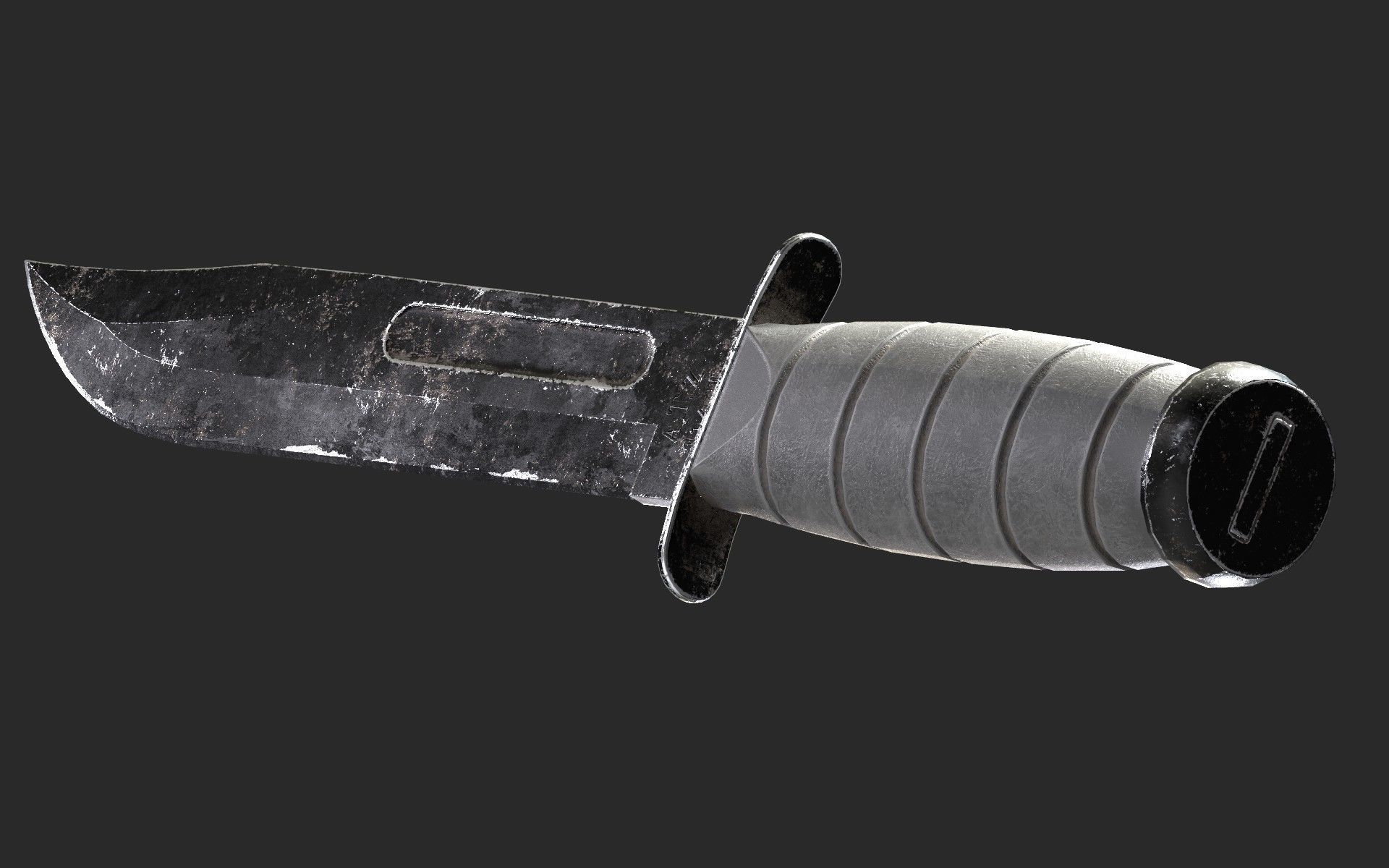 Sharp Black Knife 3D model | CGTrader