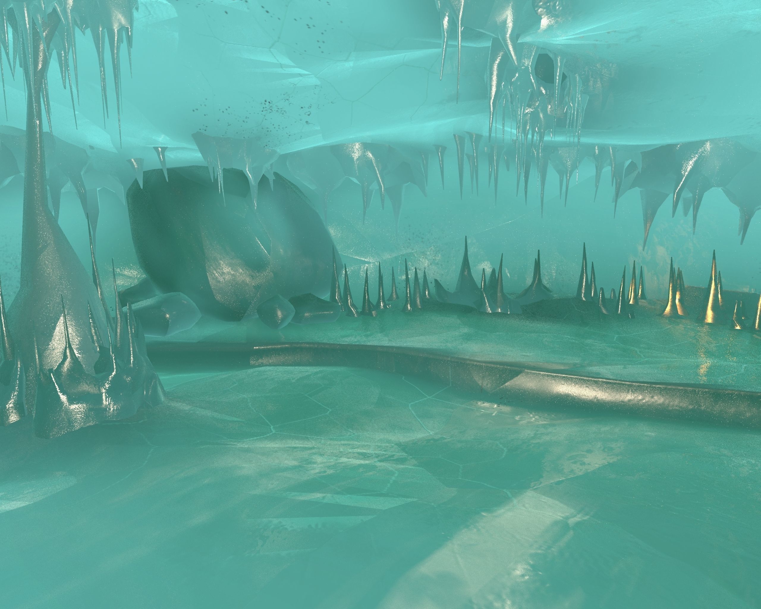 3D model Ice Cave VR / AR / low-poly | CGTrader