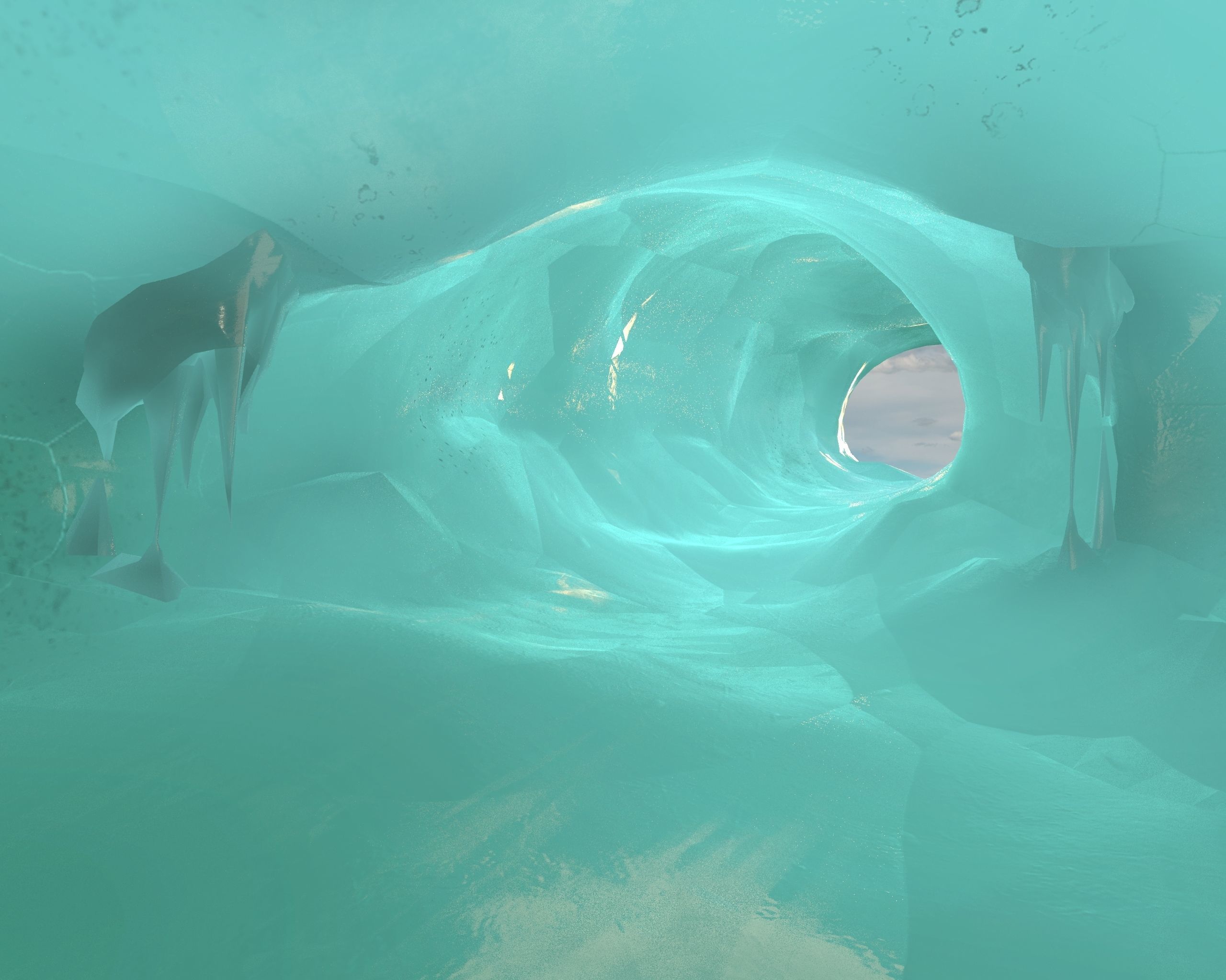 3D model Ice Cave VR / AR / low-poly | CGTrader