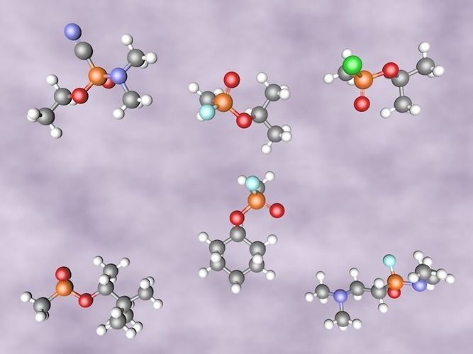 Collection of G-series nerve agents 3D model | CGTrader