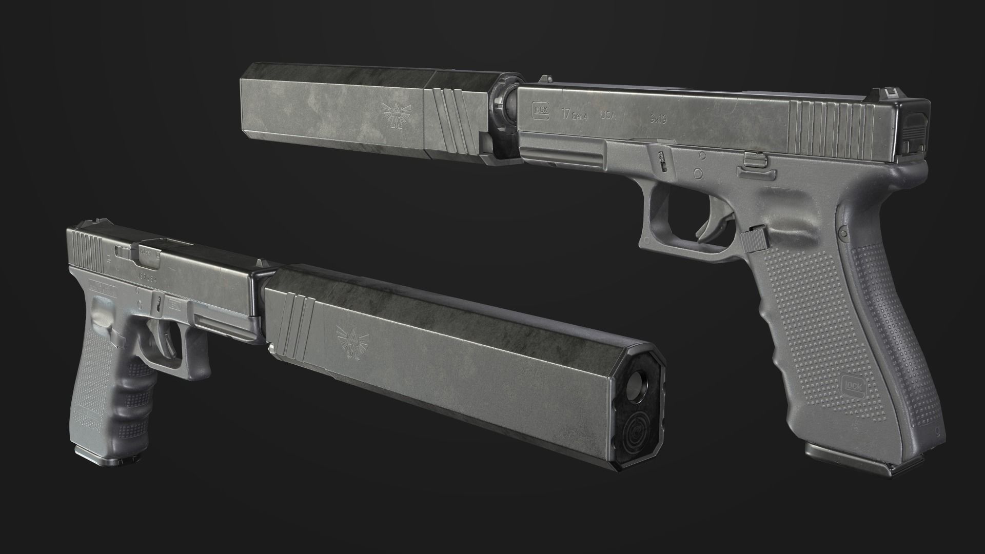 3D model Glock 17 - Model and Textures VR / AR / low-poly | CGTrader
