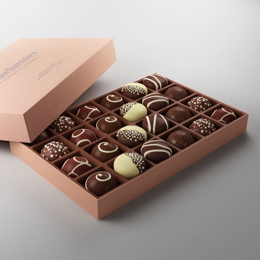 Chocolate box 3D model | CGTrader