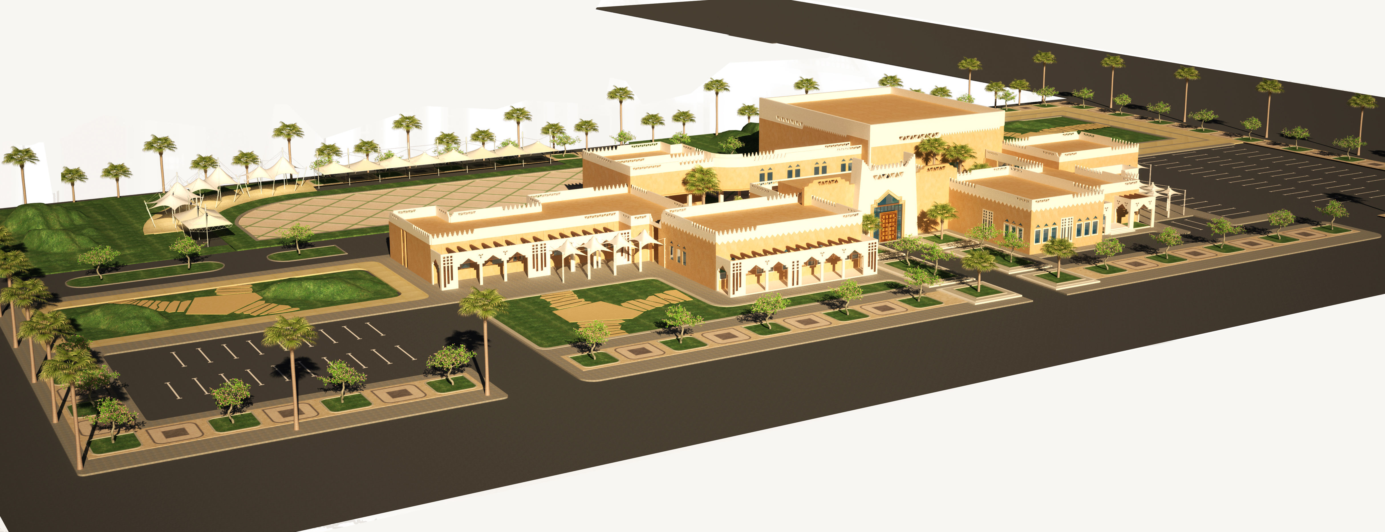 3D model New Cultural center Concept VR / AR / low-poly | CGTrader