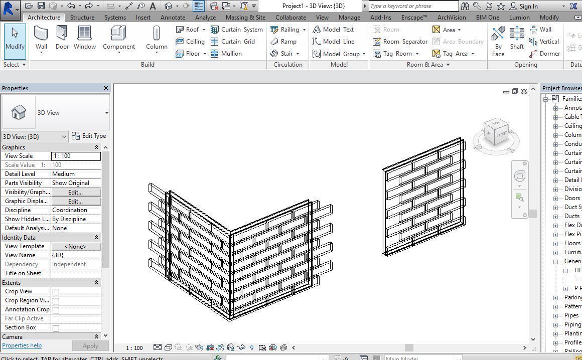 Revit Family For Wall Cladding 3D model | CGTrader