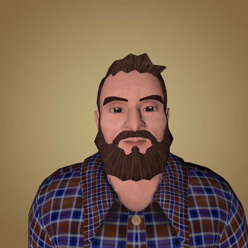 3D model Lumberjack VR / AR / low-poly rigged animated | CGTrader