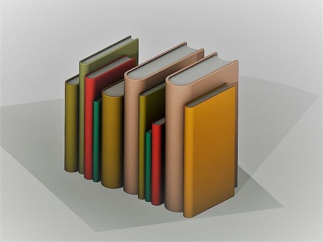 Top Set of Vertical Books 3D model | CGTrader