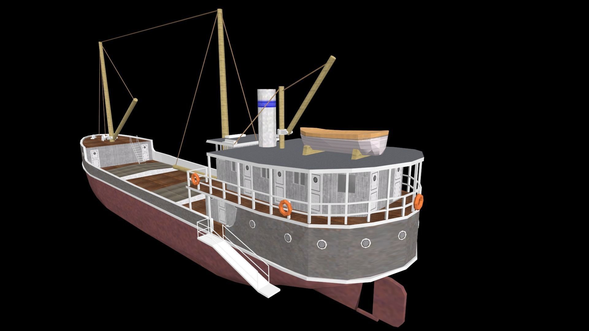 3D model 3D Ship Low Poly VR / AR / low-poly rigged | CGTrader