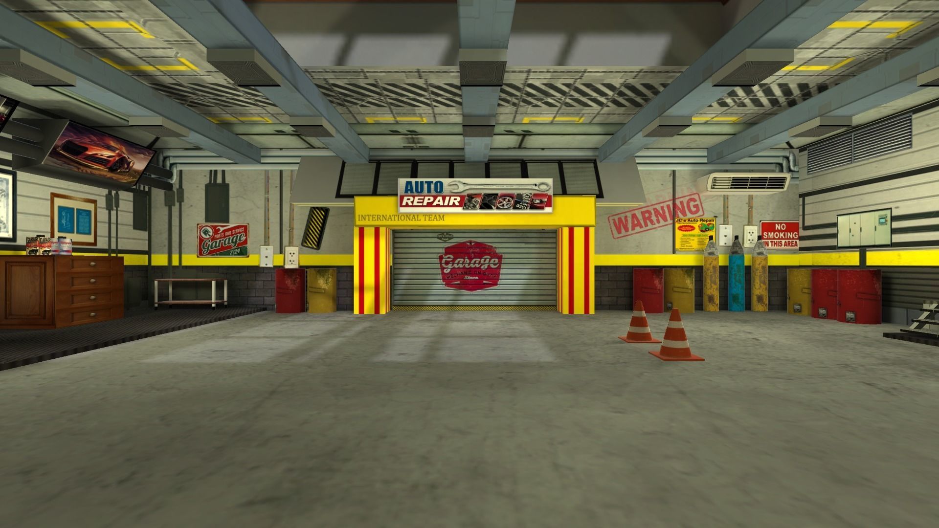 3D model Low Poly Garage VR / AR / low-poly | CGTrader