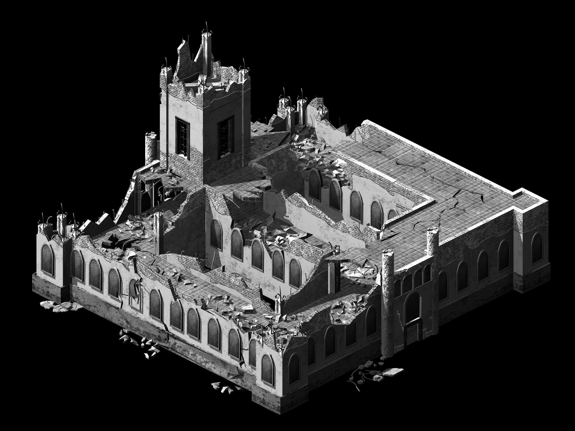 War-city-scars 02 3D model | CGTrader