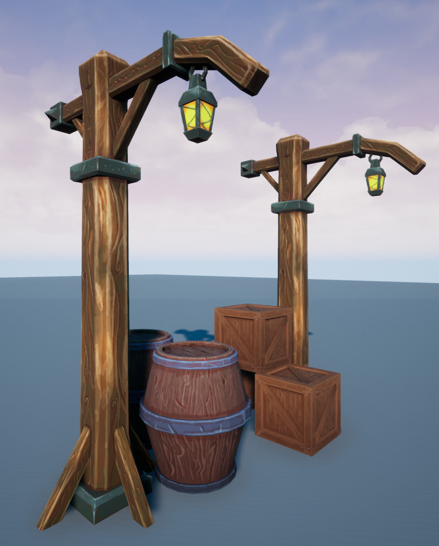 3D model Handpainted Props VR / AR / low-poly | CGTrader