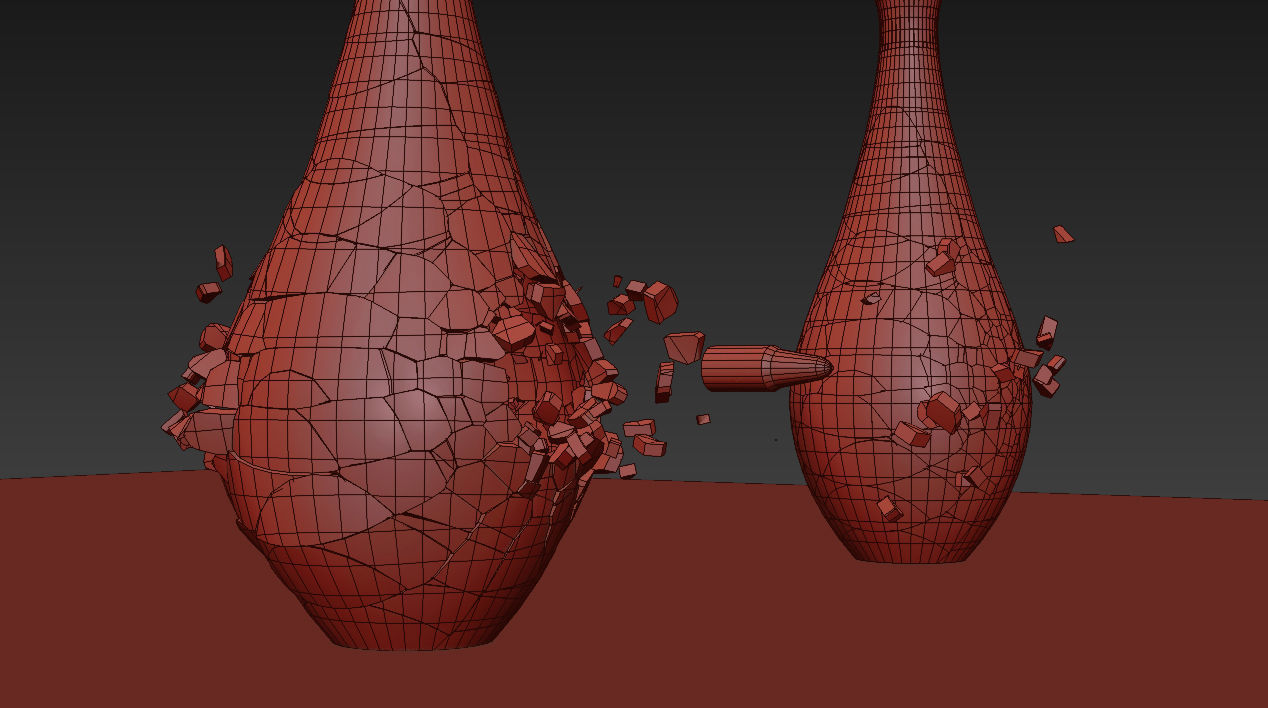 Flower vase Breaking 3D model animated | CGTrader