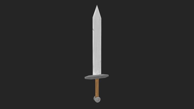 Sword Hand Painted Game Asset free VR / AR / low-poly 3D model | CGTrader