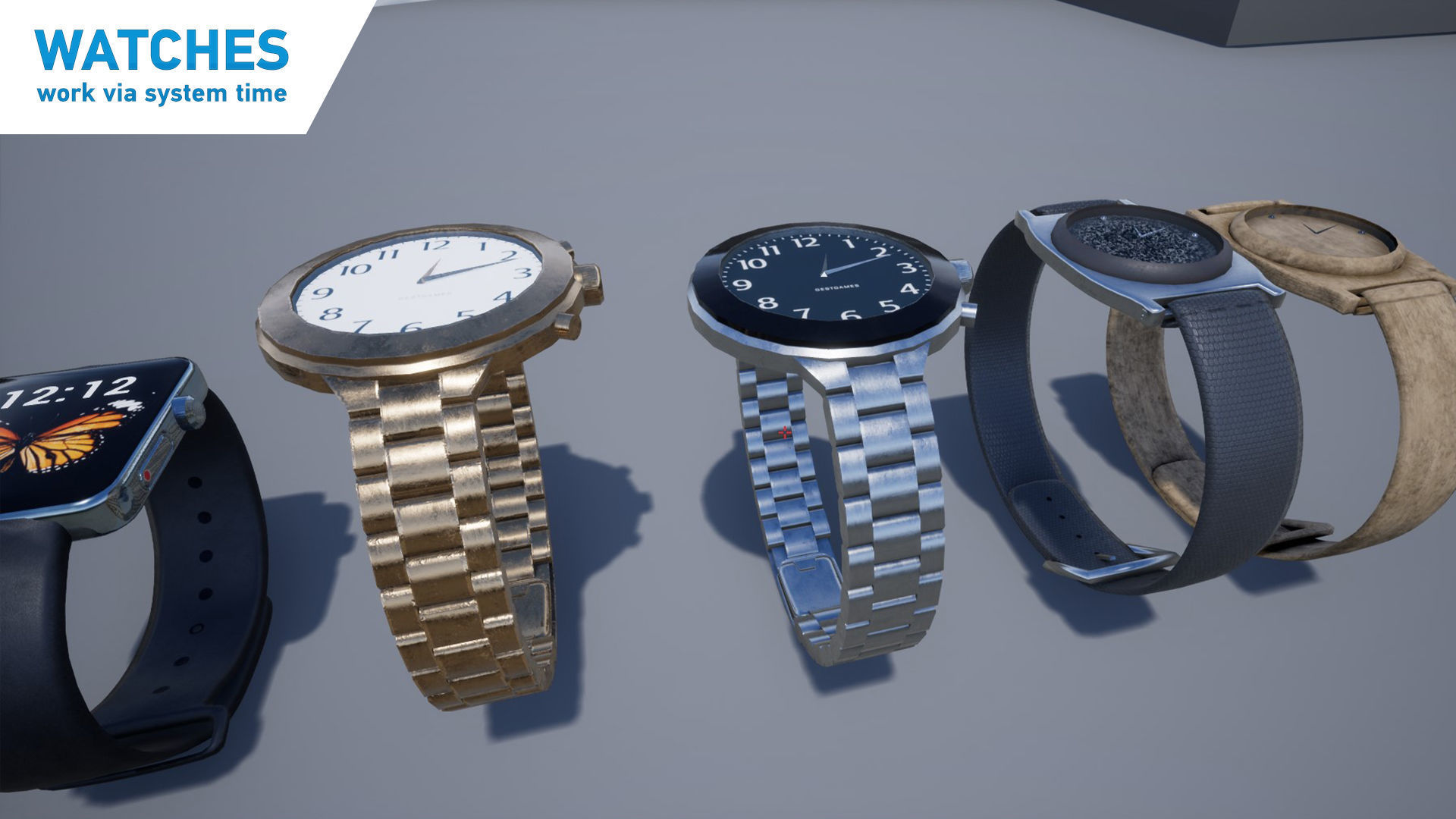 3D model Watches for Unity3D and Unreal Engine VR / AR / low-poly ...