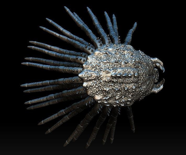 Assassin predator head with dreads 3D model | CGTrader