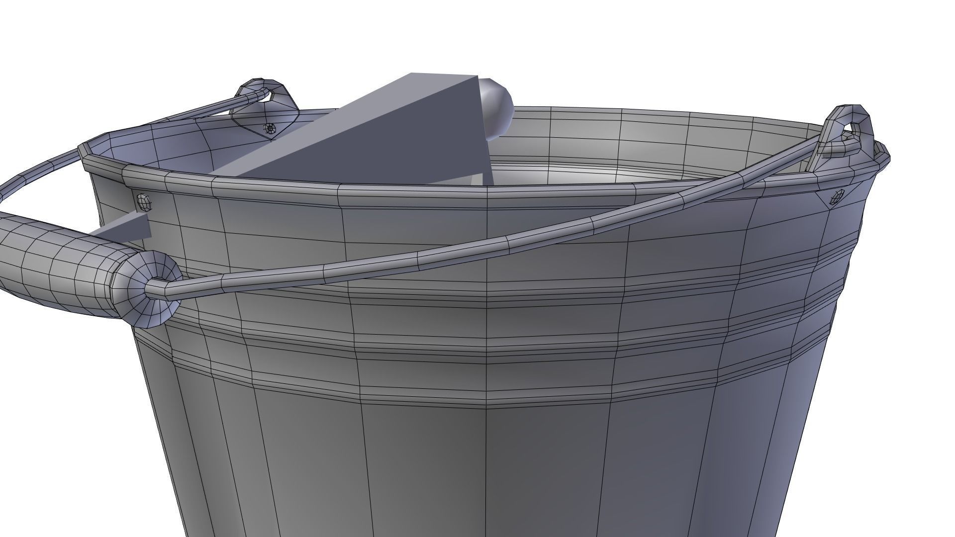 3D model Low Poly Steel Bucket VR / AR / low-poly rigged | CGTrader