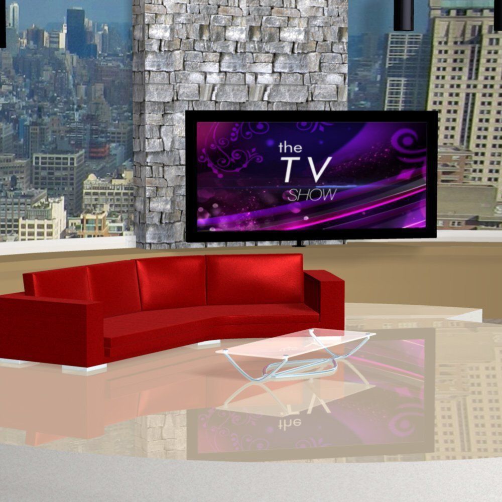 Daytime TV Talk Show Set 3D model rigged | CGTrader