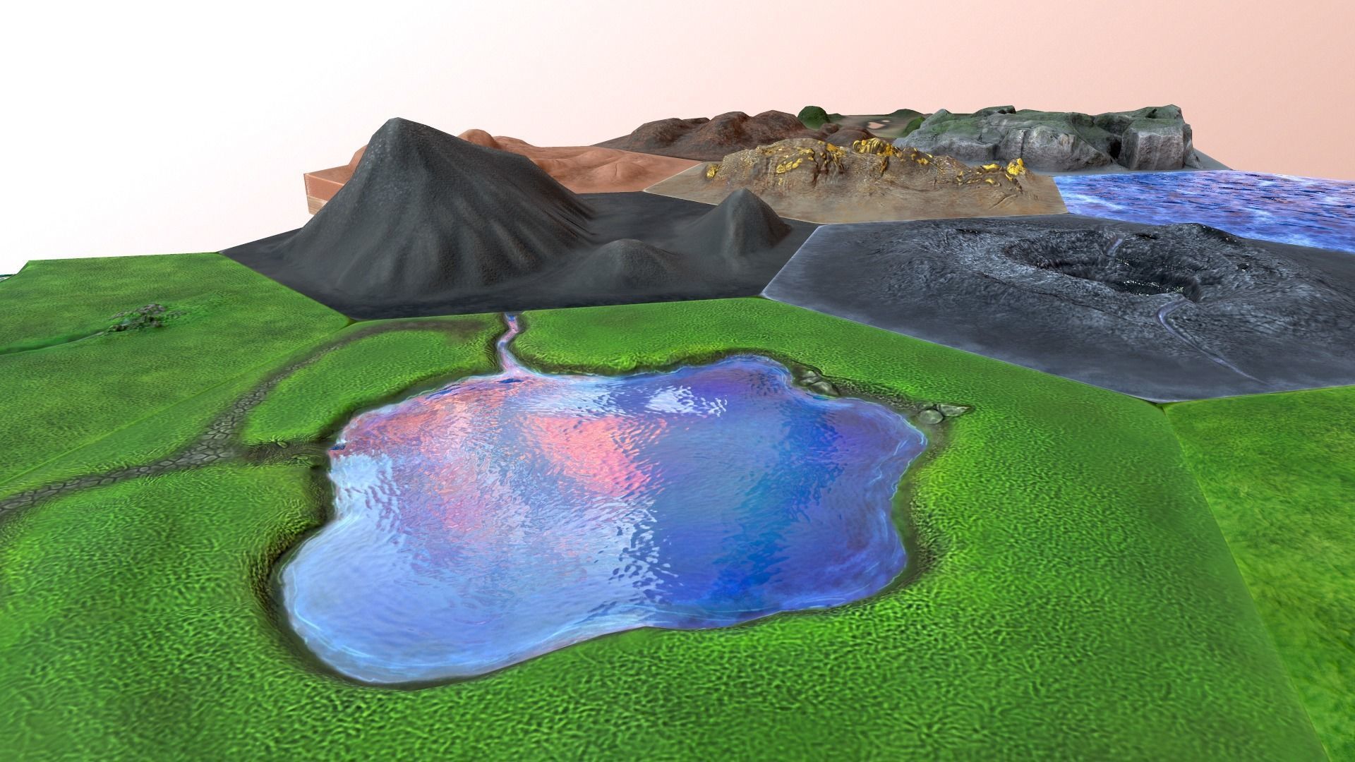 3D model Hexlands Tileset 1 VR / AR / low-poly | CGTrader