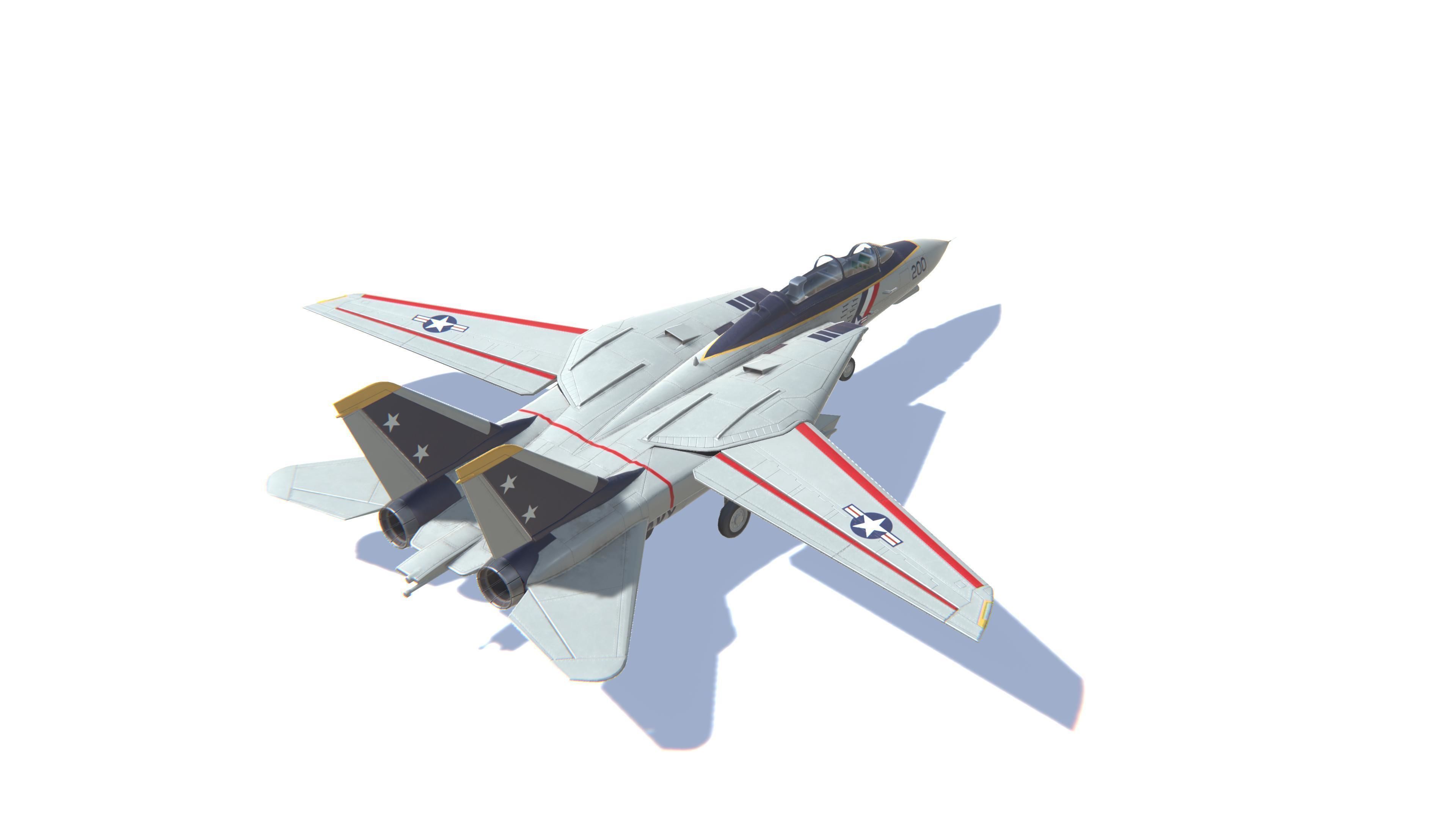 3D model F-14 Tomcat Jet Fighter Aircraft VR / AR / low-poly | CGTrader