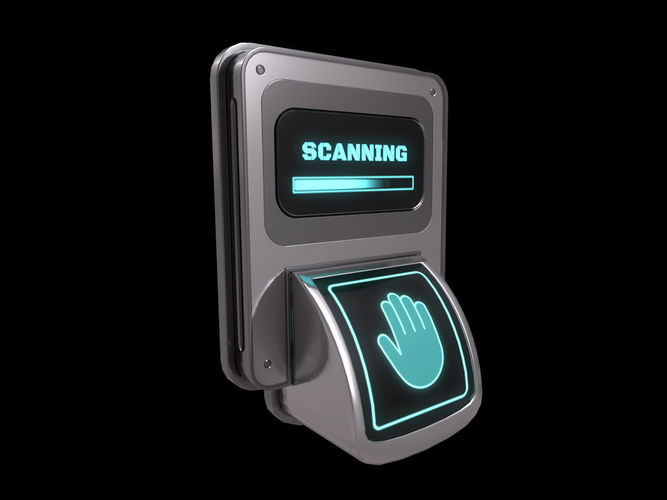 3D model Low Poly Biometric Door Lock VR / AR / low-poly | CGTrader