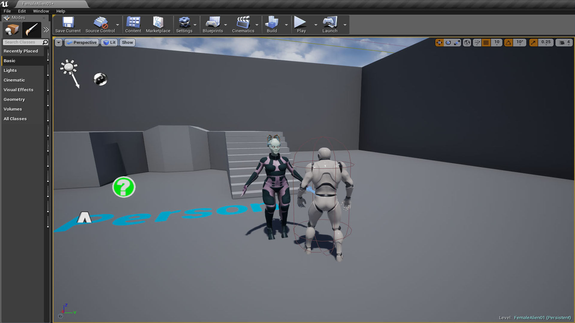 FemaleAlien01 UnrealEngine 3D model animated rigged | CGTrader