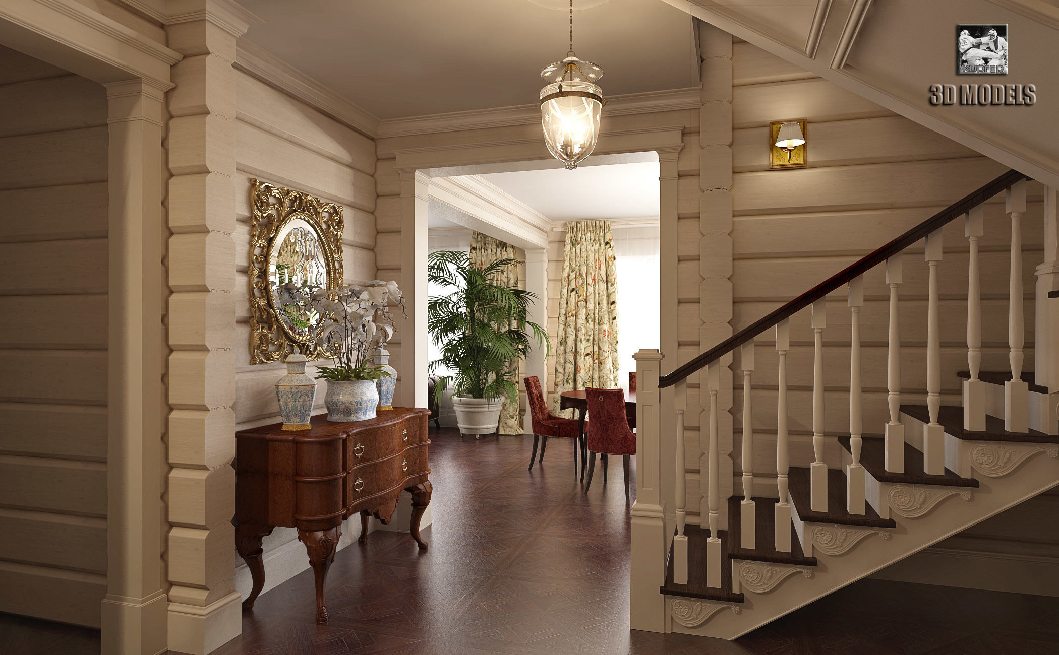 Big House Interior Scene 3D model | CGTrader