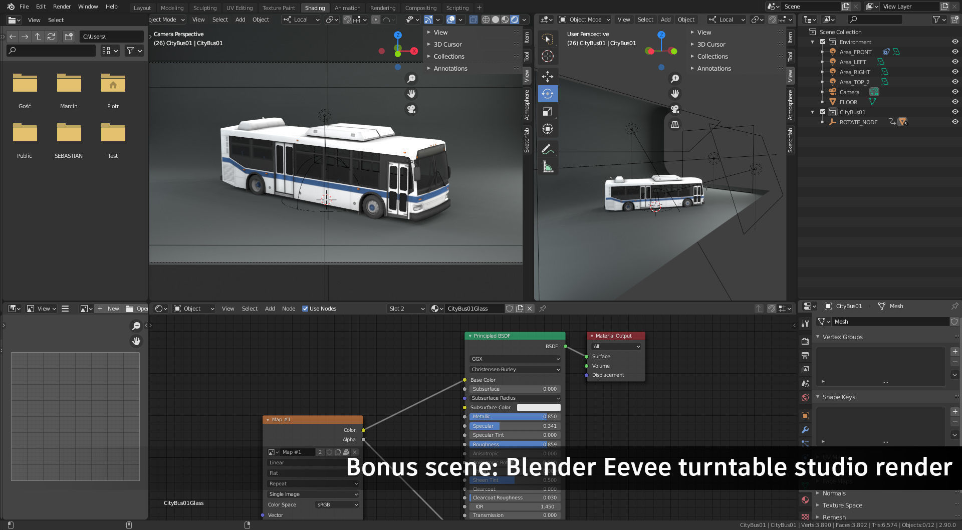 3D model City Bus VR / AR / low-poly | CGTrader