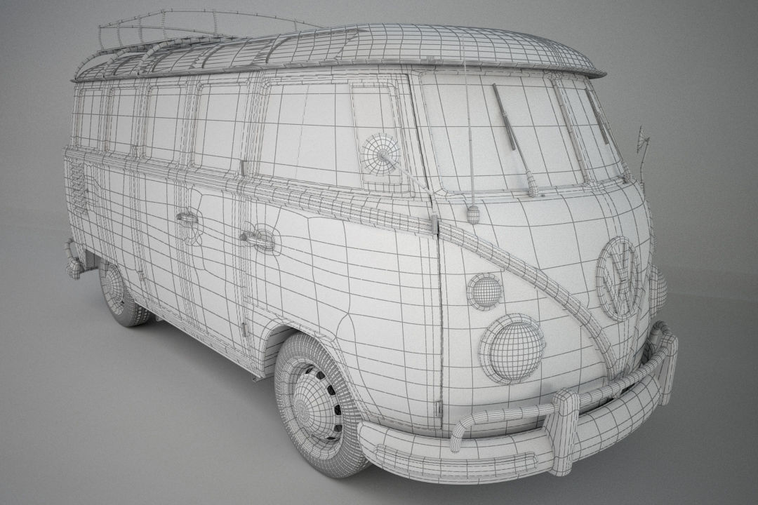 VW Samba T1 Bus 3D model | CGTrader