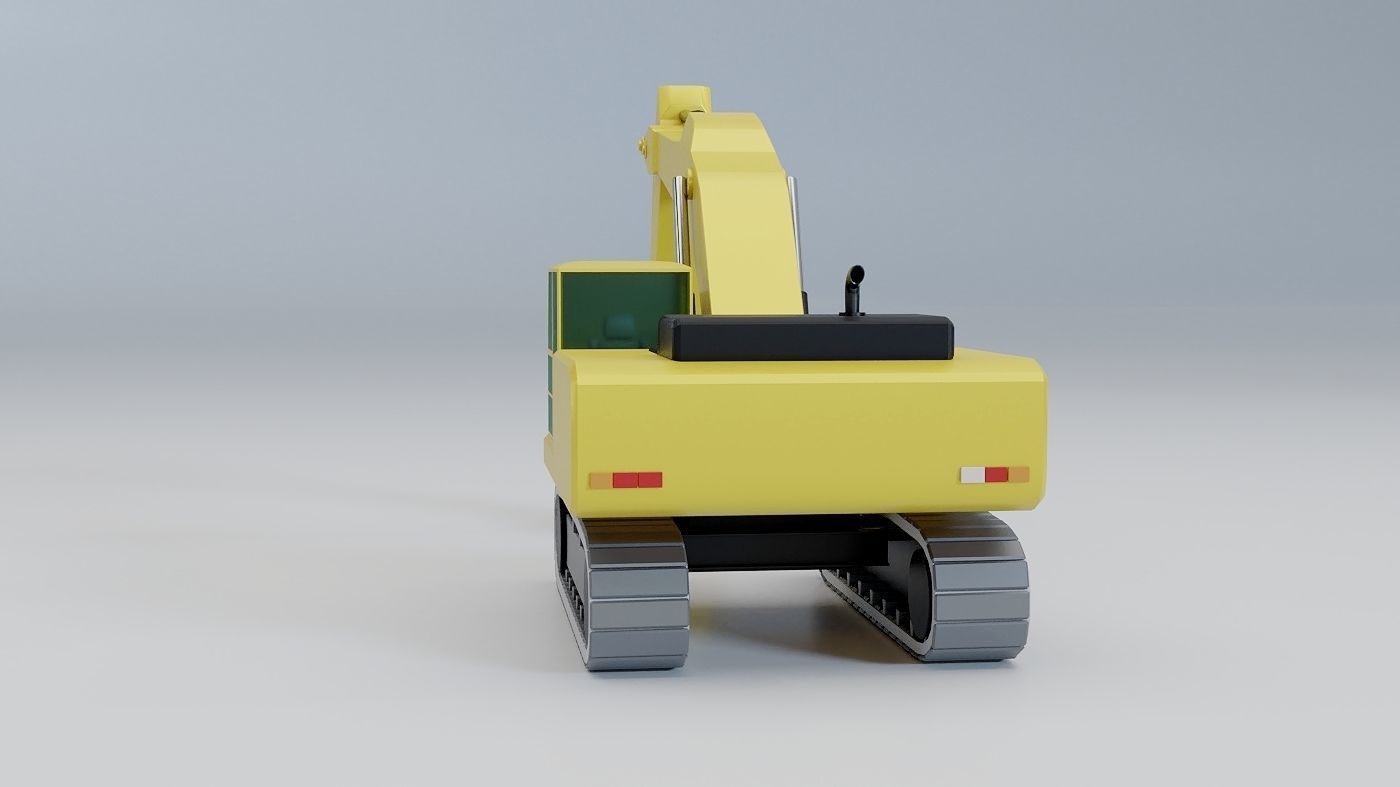 3D model Hydraulic Excavator Lowpoly - Heavy Machinery Equipment VR ...