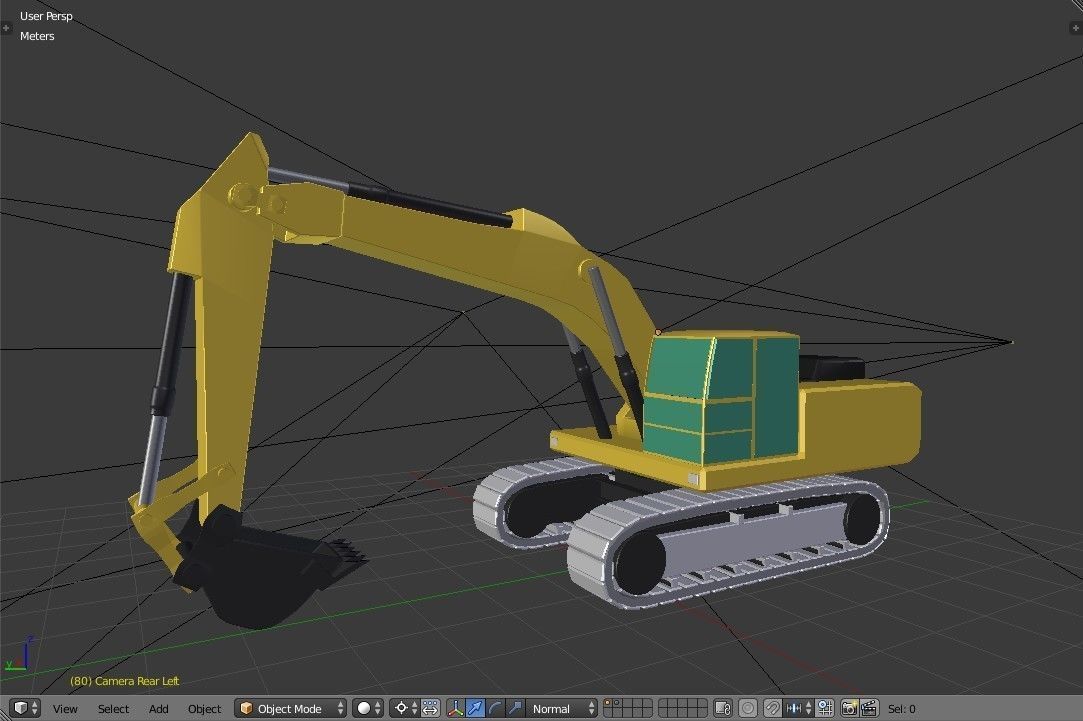 3D model Hydraulic Excavator Lowpoly - Heavy Machinery Equipment VR ...