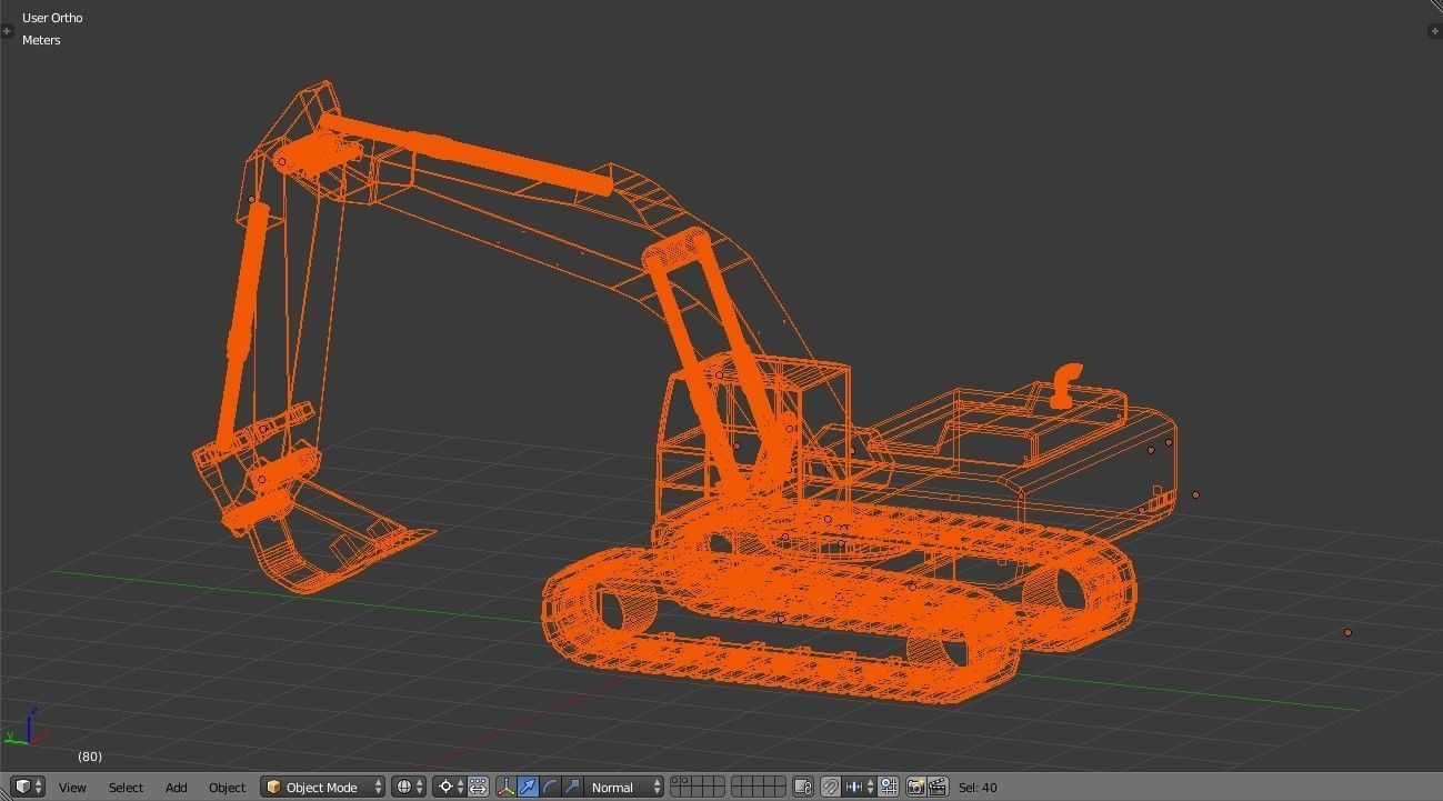 3D model Hydraulic Excavator Lowpoly - Heavy Machinery Equipment VR ...
