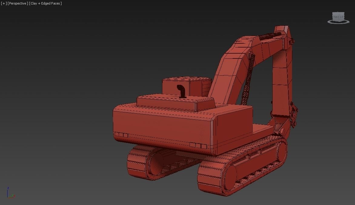 3D model Hydraulic Excavator Lowpoly - Heavy Machinery Equipment VR ...