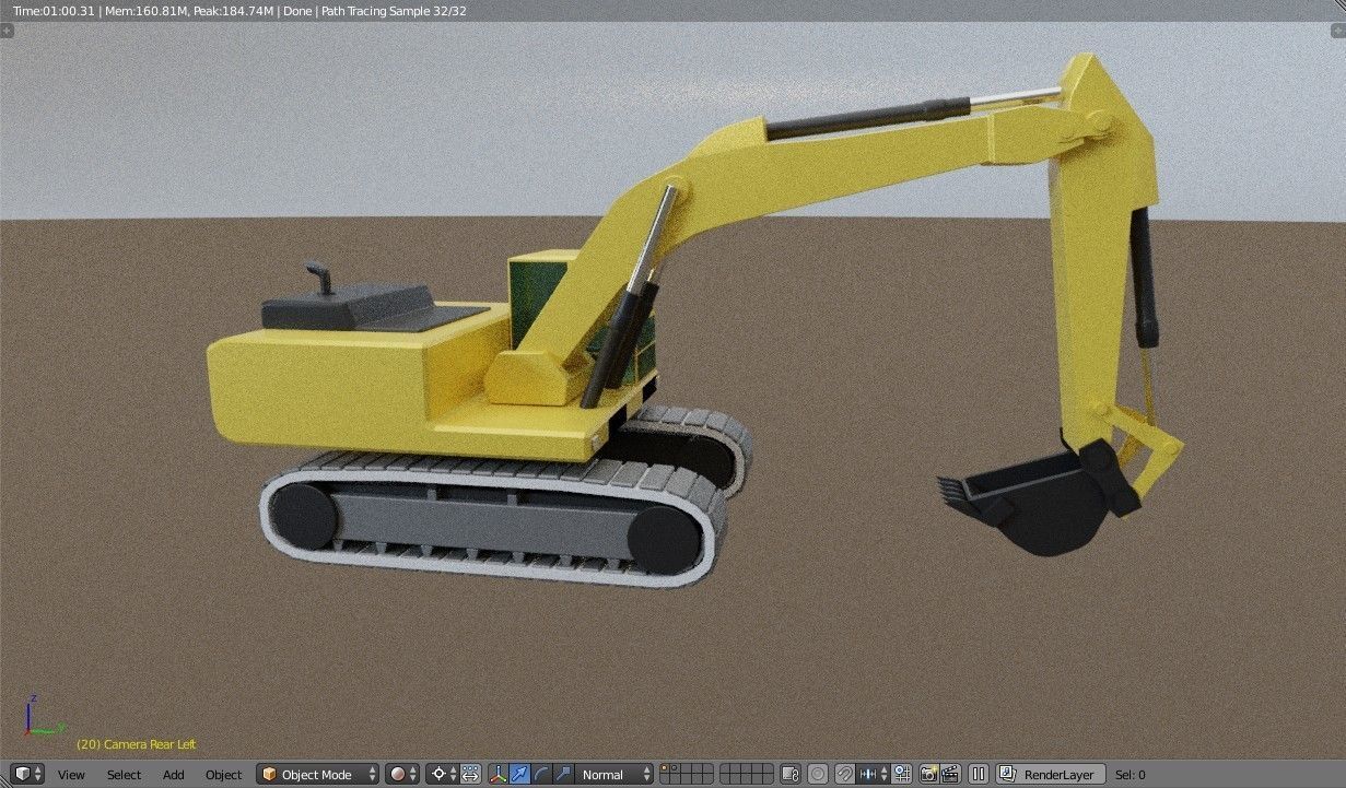 3D model Hydraulic Excavator Lowpoly - Heavy Machinery Equipment VR ...