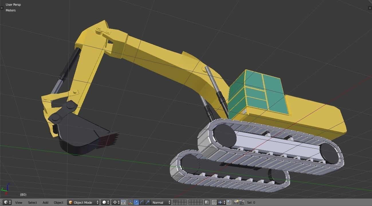 3D model Hydraulic Excavator Lowpoly - Heavy Machinery Equipment VR ...