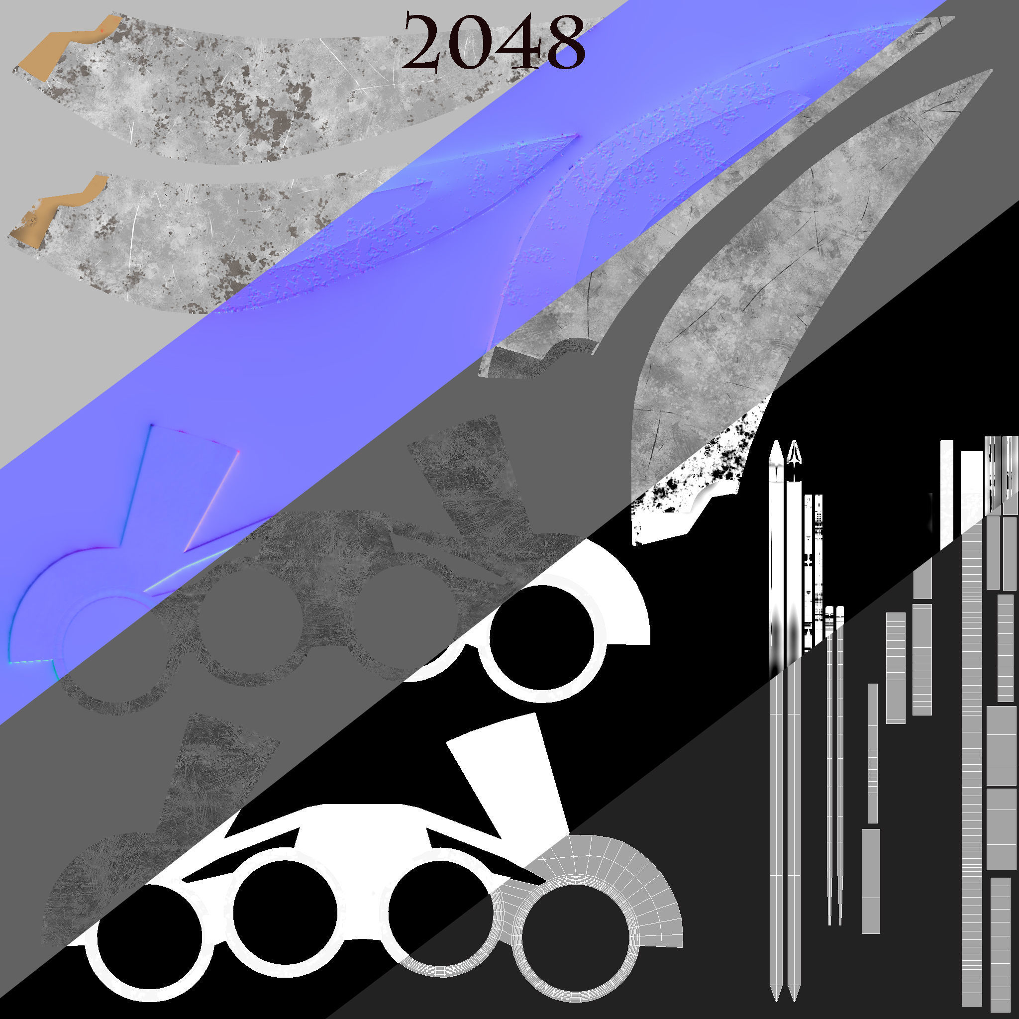 3D model Knuckles Knife VR / AR / low-poly | CGTrader