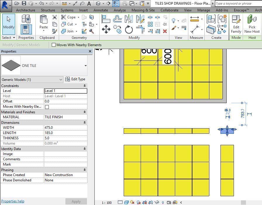 REVIT FAMILIES FOR TILES SHOP DRAWINGS 3D model | CGTrader
