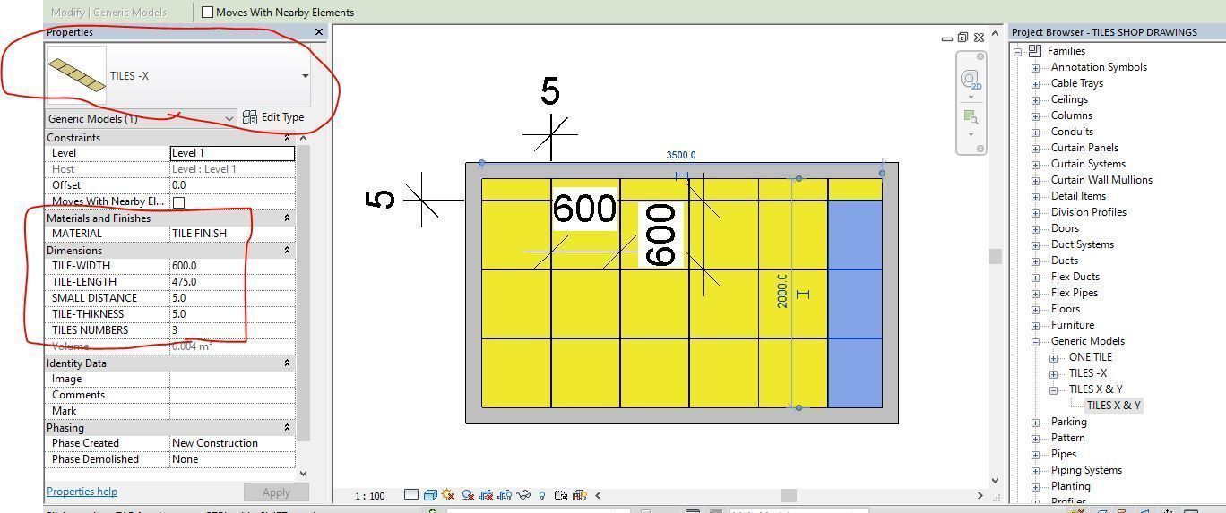 REVIT FAMILIES FOR TILES SHOP DRAWINGS 3D model | CGTrader