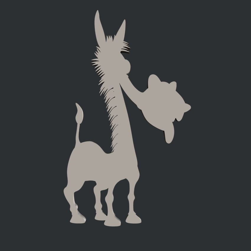3d STL models for CNC or 3d printer Donkey 3D model 3D printable | CGTrader
