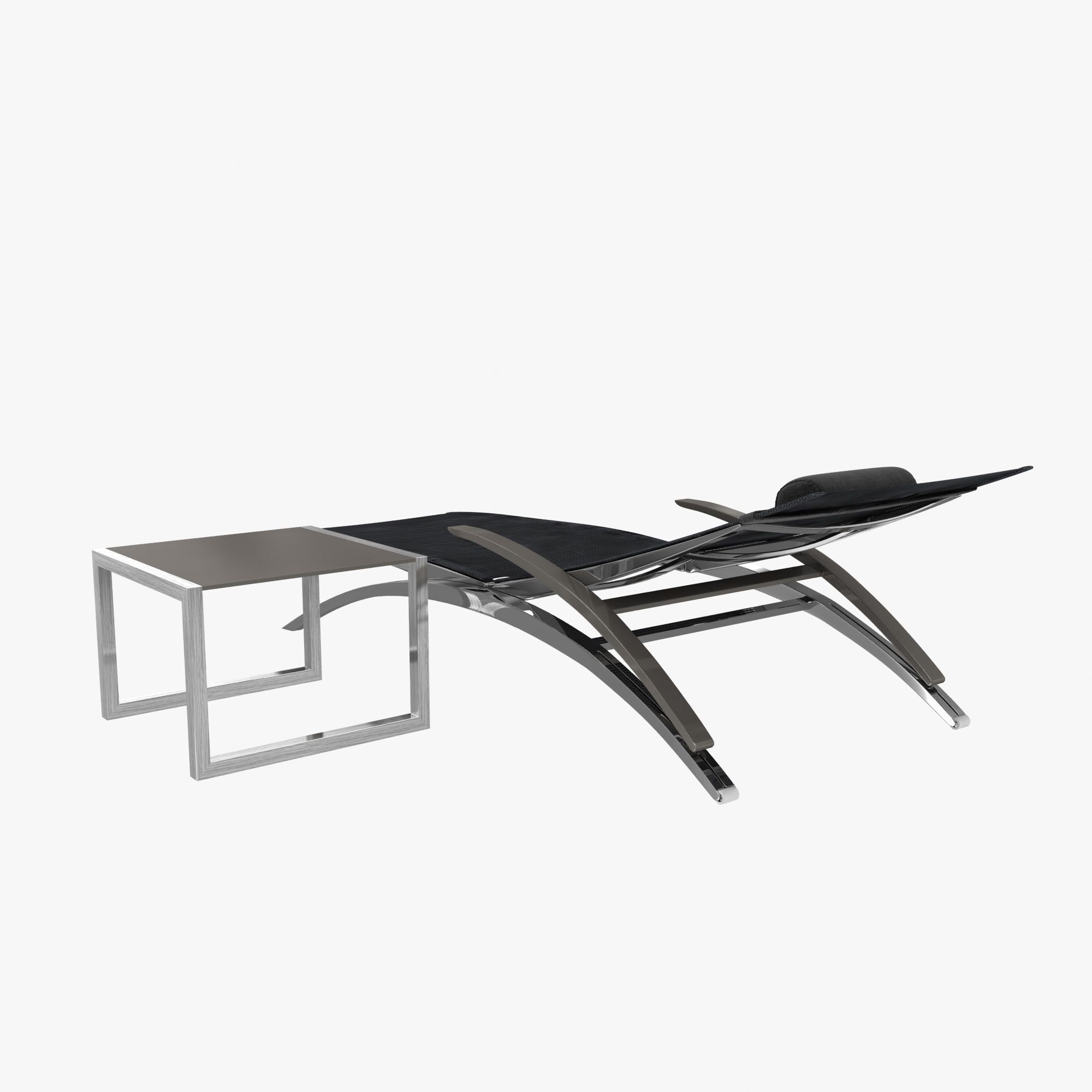 Royal botania o-zon lounger and ninix side table 3D model | CGTrader