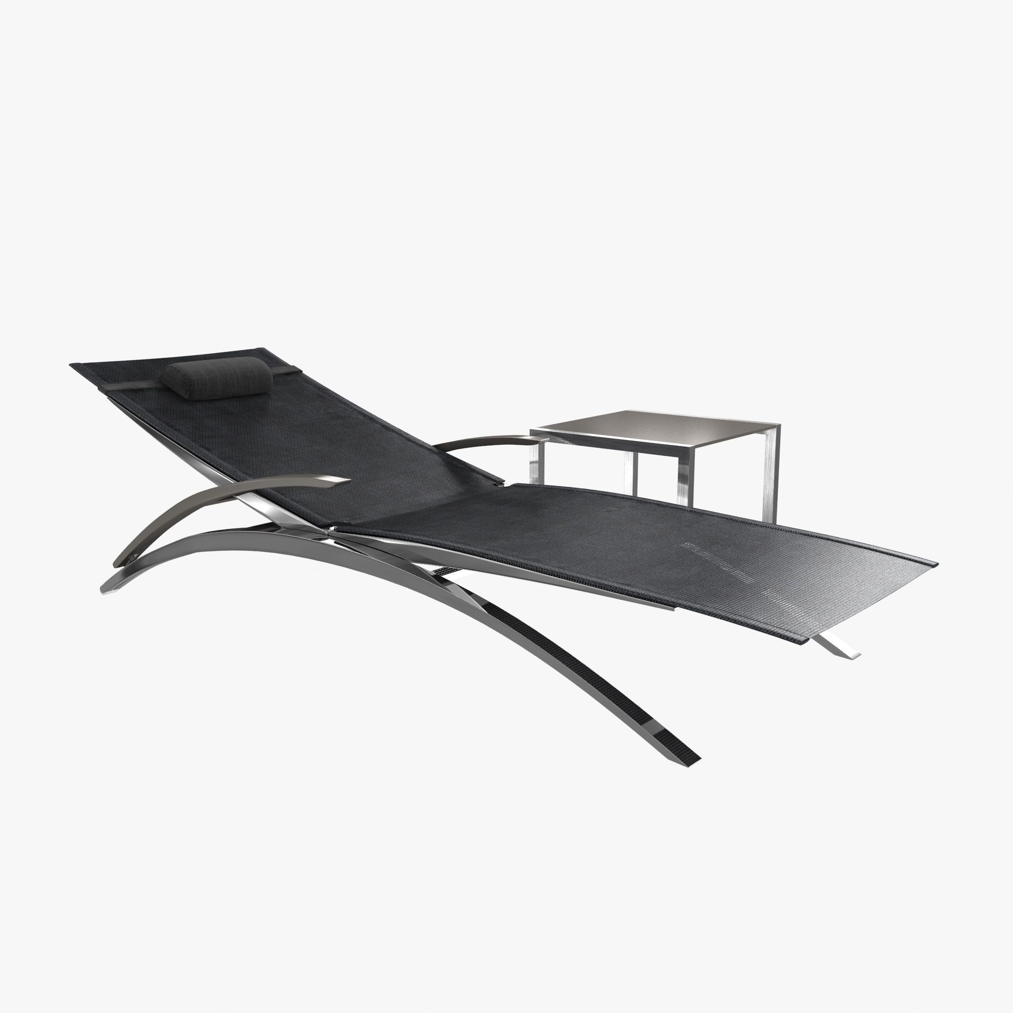 Royal botania o-zon lounger and ninix side table 3D model | CGTrader