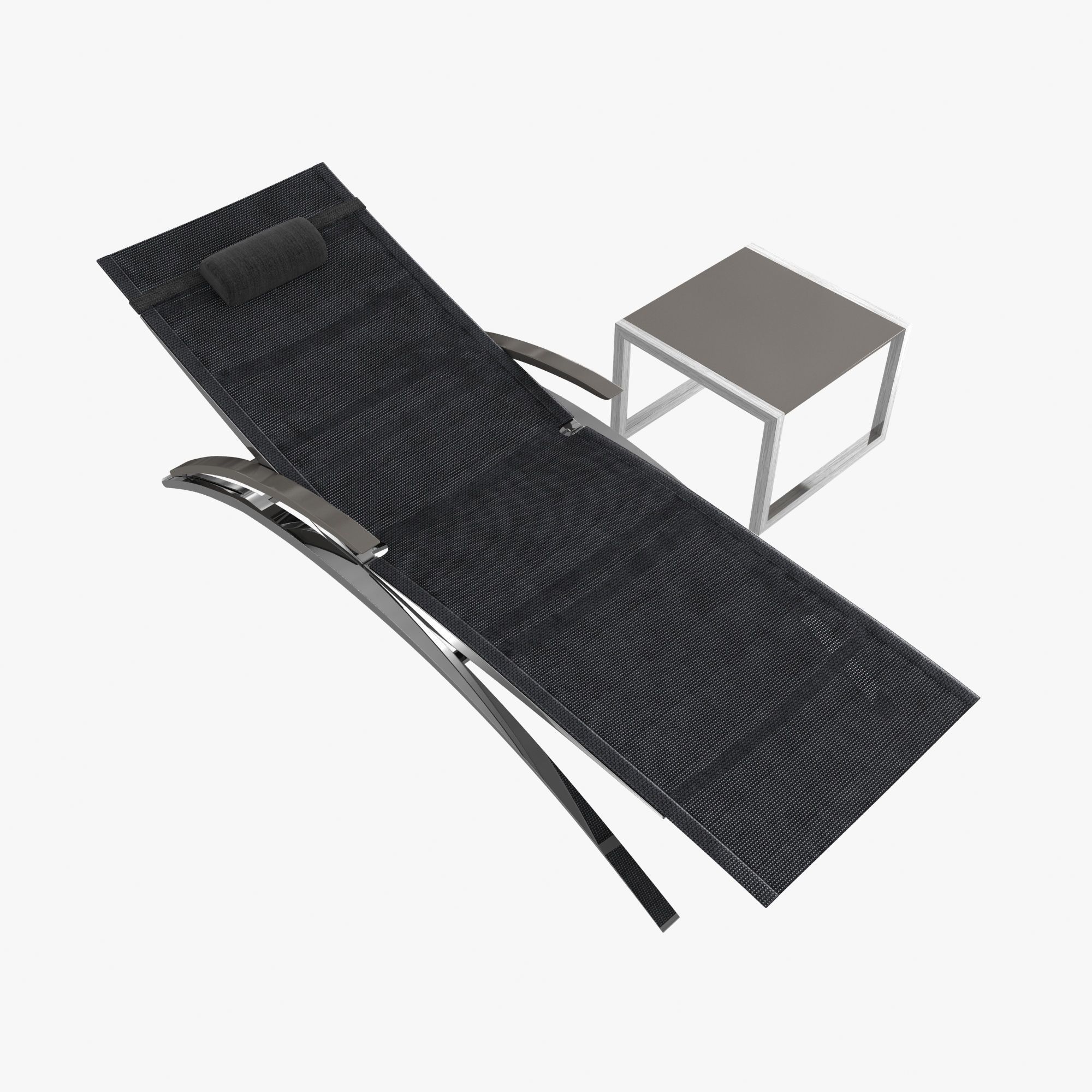 Royal botania o-zon lounger and ninix side table 3D model | CGTrader