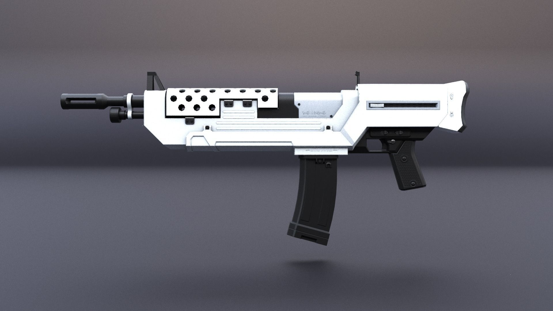 3D model Sci-Fi Machine Gun SFG001 Low-Poly VR / AR / low-poly | CGTrader