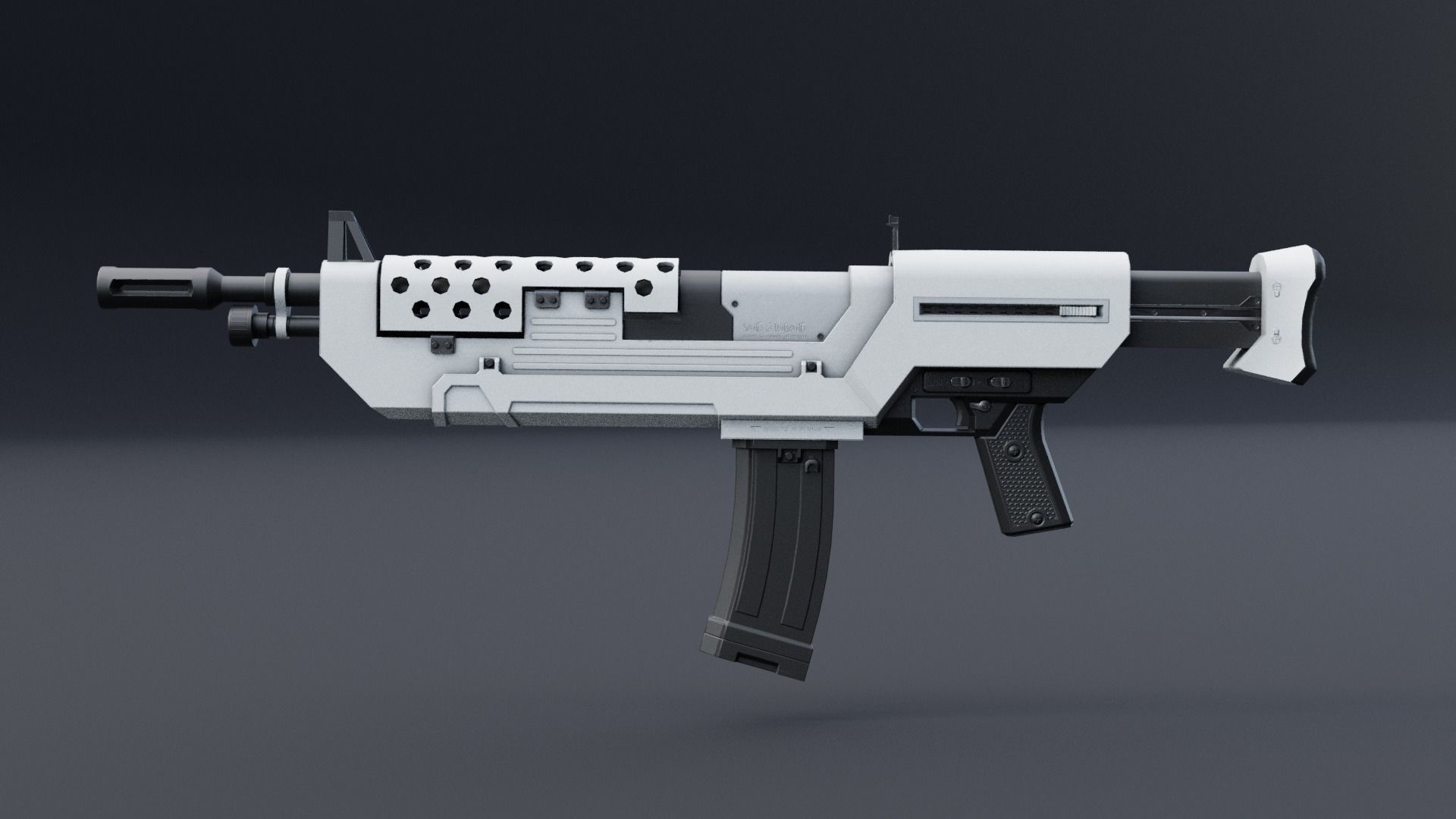 3D model Sci-Fi Machine Gun SFG001 Low-Poly VR / AR / low-poly | CGTrader