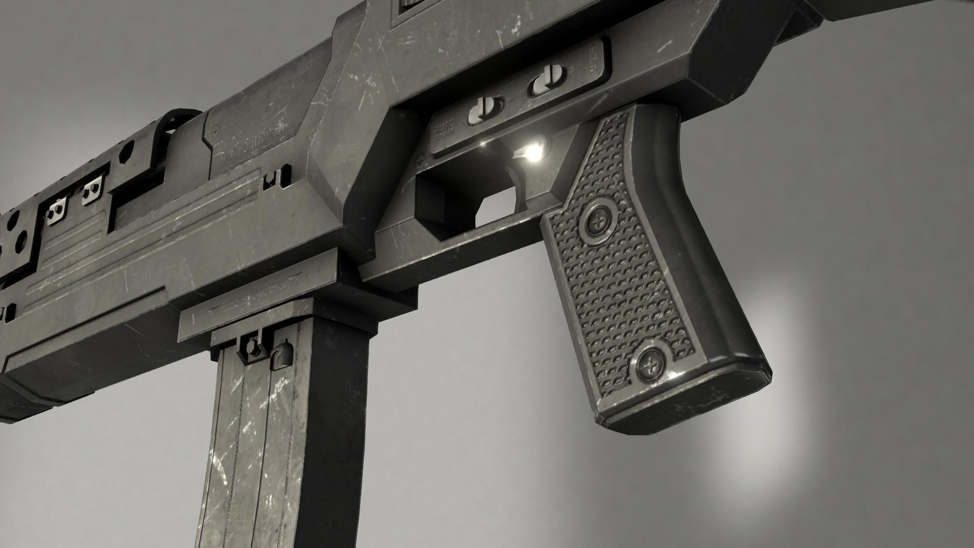 3D model Sci-Fi Machine Gun SFG001 Low-Poly VR / AR / low-poly | CGTrader